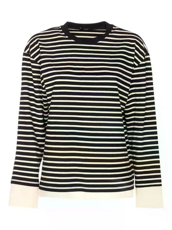 ELEH Striped Crew-neck Sweatshirt