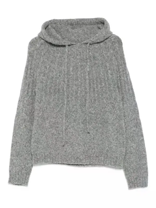 SEMICOUTURE Mélange-effect Knit Hoodie