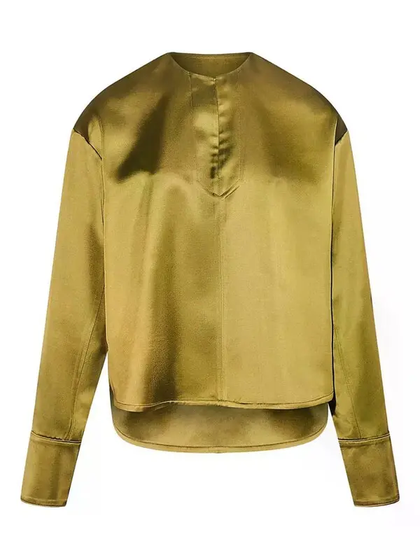 YVES SALOMON Wool Blend Blouse - Gold