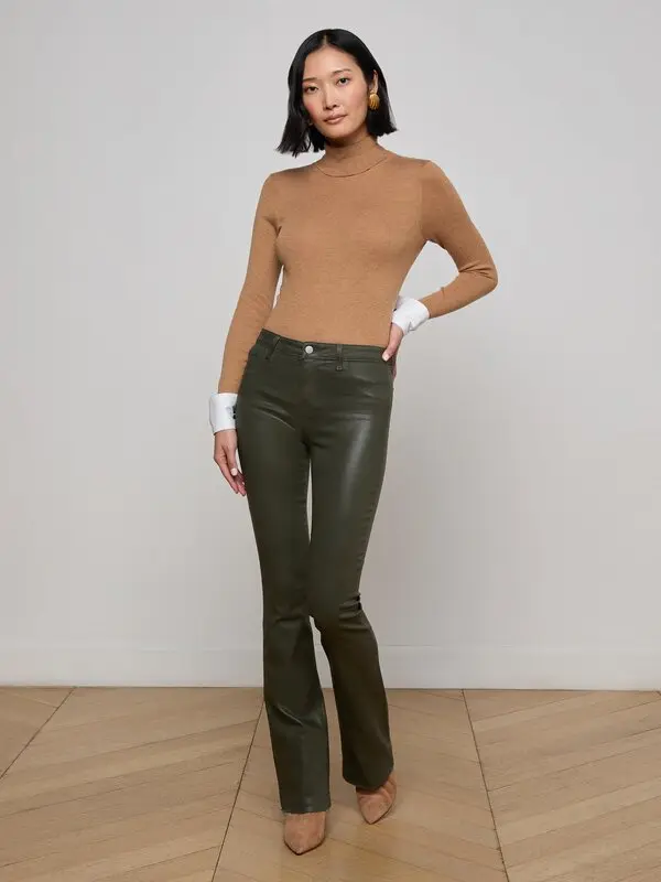 L'Agence Ruth Coated Straight-leg Jean