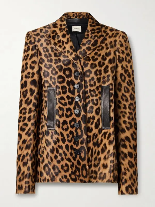Khaite Saraphina Leopard-print Calf Hair Jacket