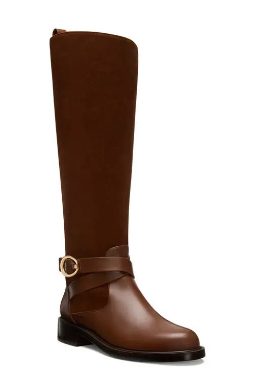 STUART WEITZMAN Benni Riding Boot - Deep Coffe/dark Brown