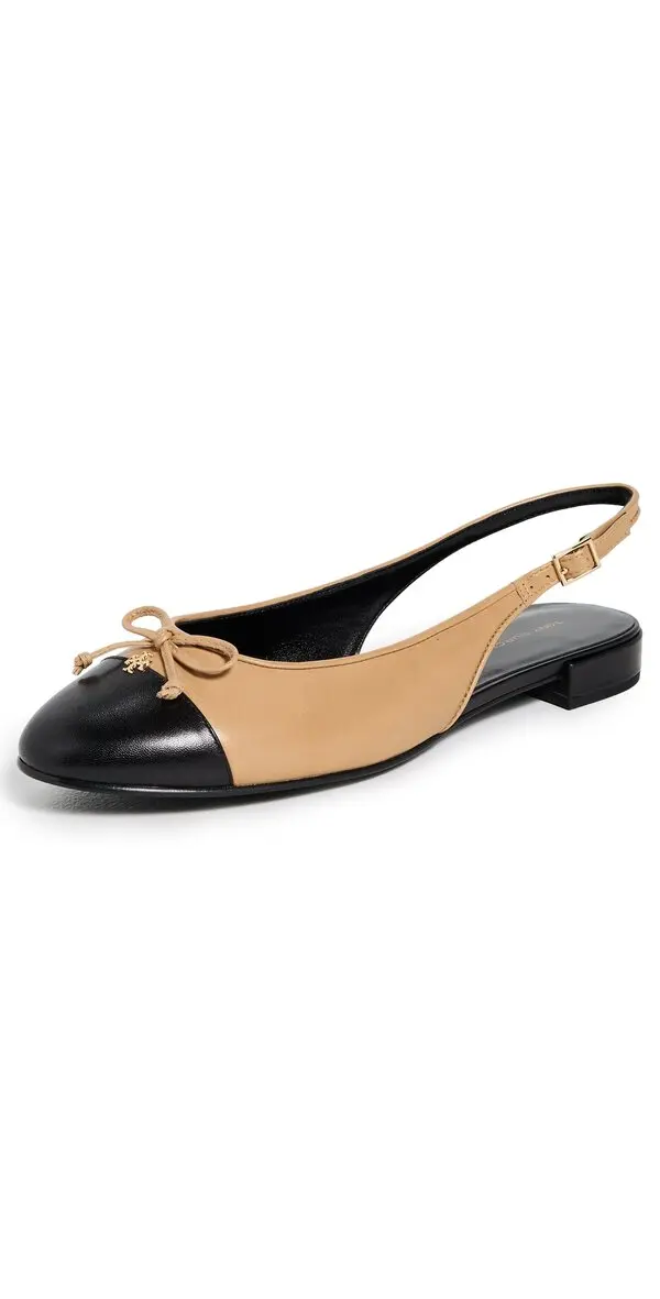 Tory Burch Cap-toe Slingback Ballet Flats