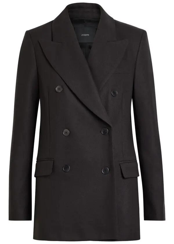JOSEPH Valery Wool-blend Blazer - Dark Grey