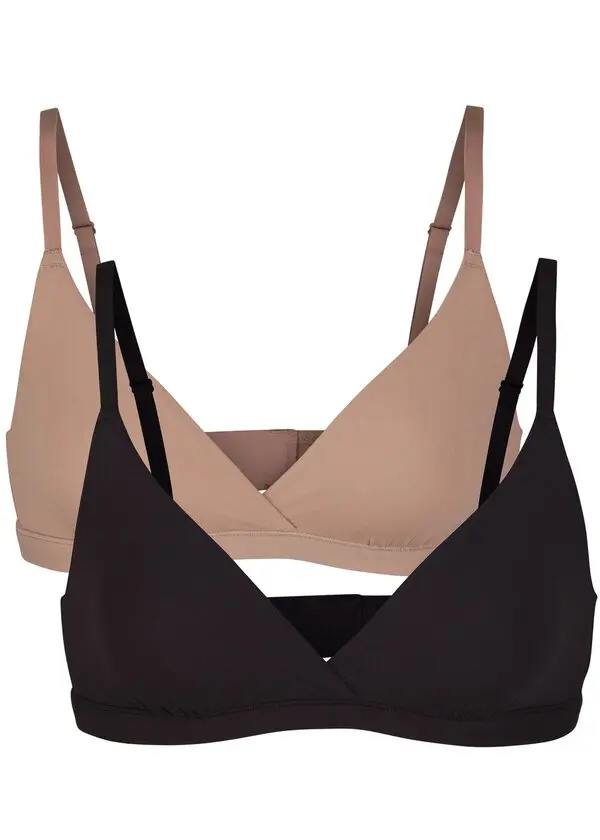 SKIMS Stretch-jersey Crossover Bralette