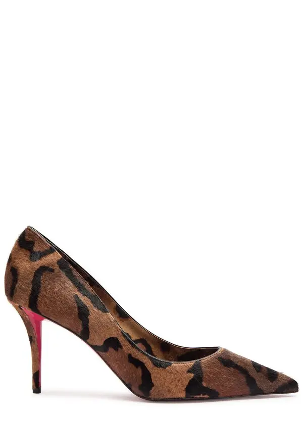CHRISTIAN LOUBOUTIN Miss Z 80 Print Pony Hair Pumps
