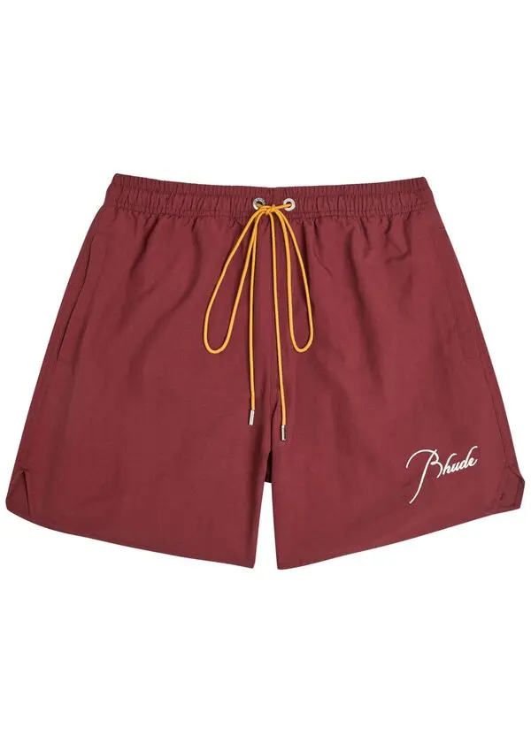 Rhude Logo-embroidered Shell Swim Shorts