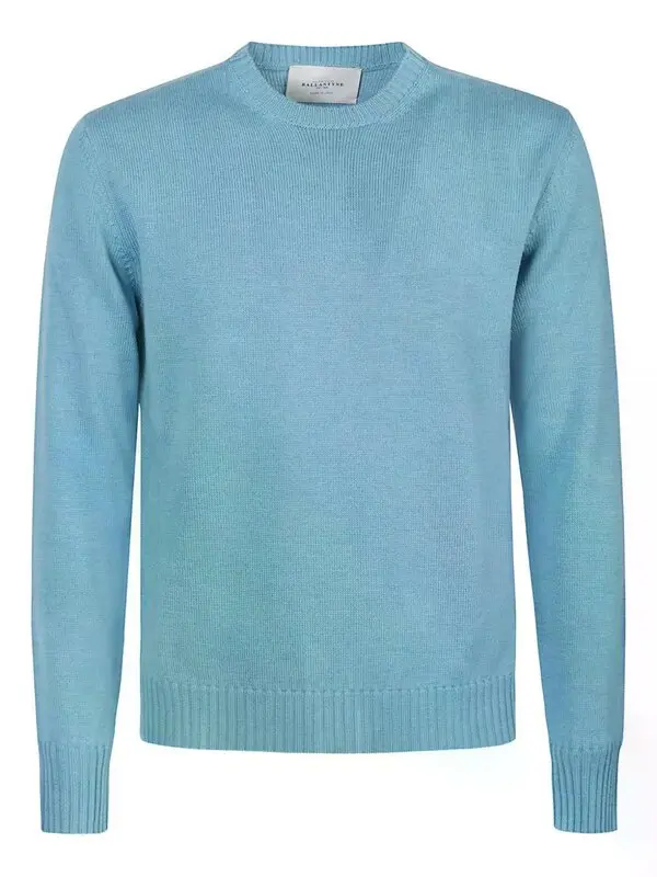 BALLANTYNE Merino-wool Crew-neck Sweater - Blue