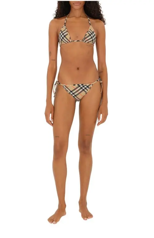 Burberry Check Bikini Briefs - Sand