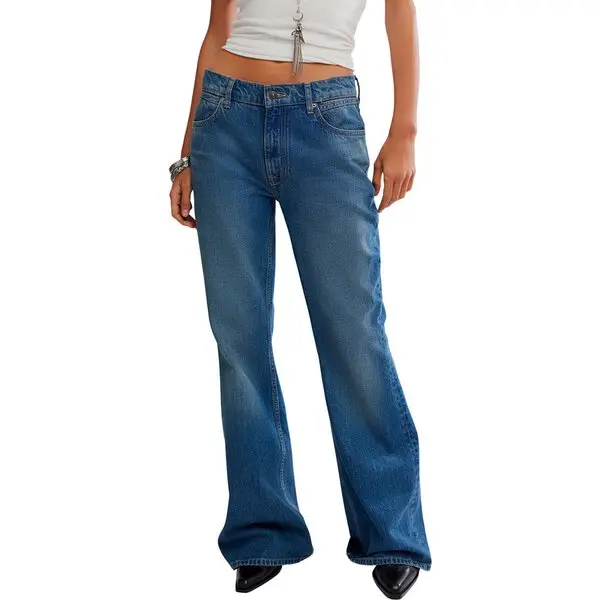 Free People West Coast Relaxed Flare Jeans