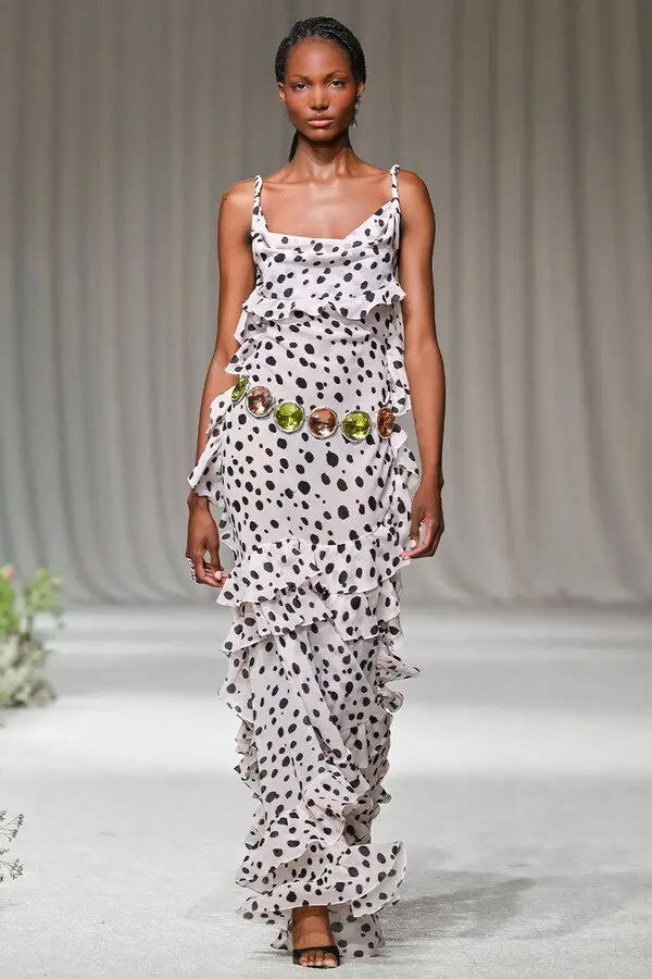 PatBO Peony Dots Maxi Dress