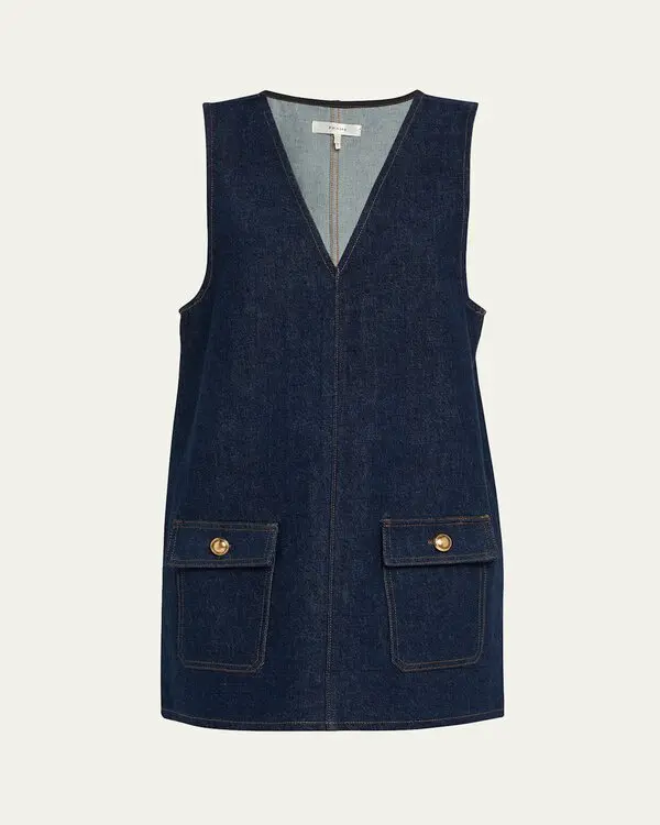 FRAME Pinafore" Mini Dress