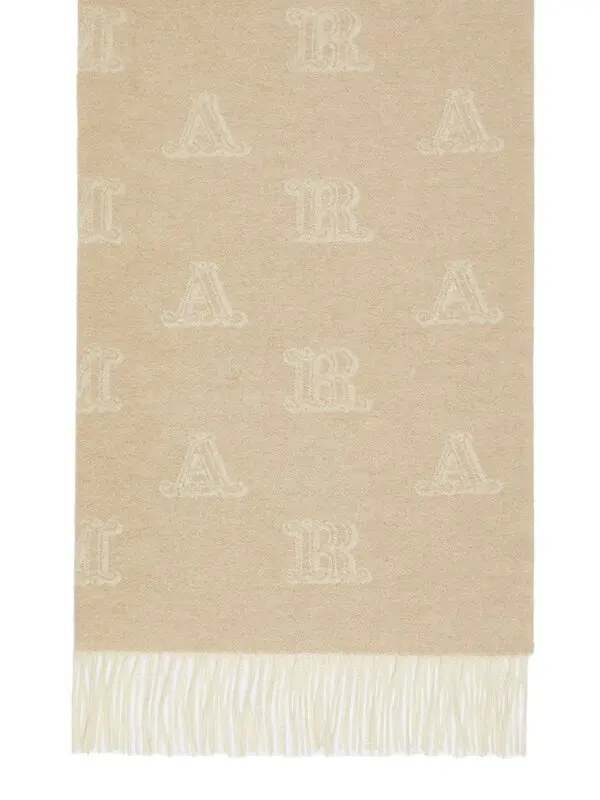 Max Mara Cashmere Jacquard Stole Accessories - Beige