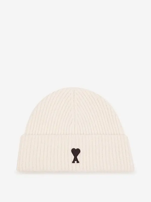 Ami Wool Knit Hat - White