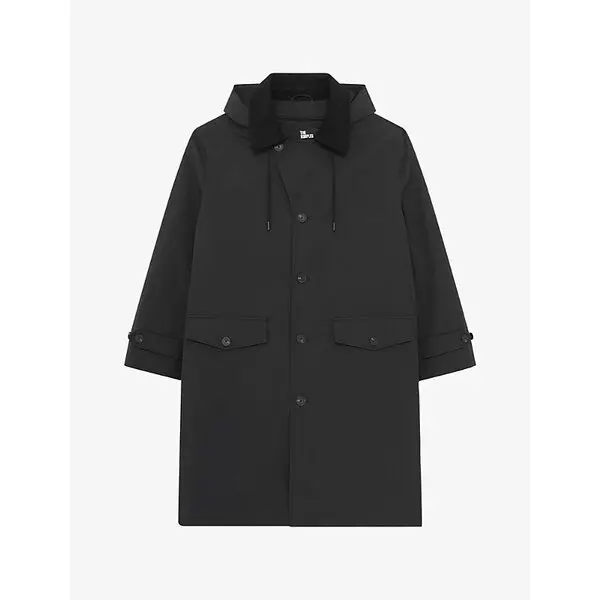 The Kooples Detachable-hood Side-pocket Shell Trench Coat