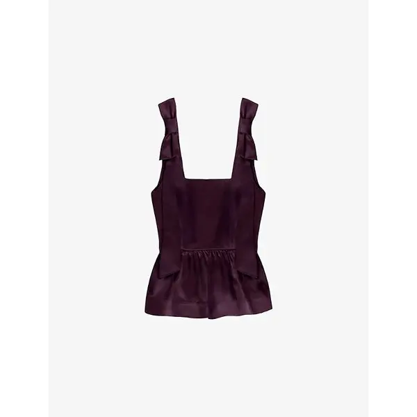 RO&ZO Bow-detail Peplum Top