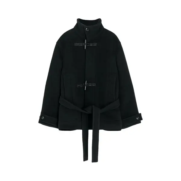 LEMAIRE Short Duffle Coat - Black