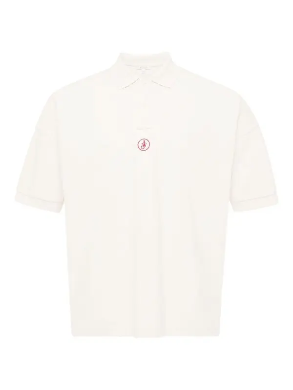 JW Anderson Short-sleeve Polo Shirt With Logo - White