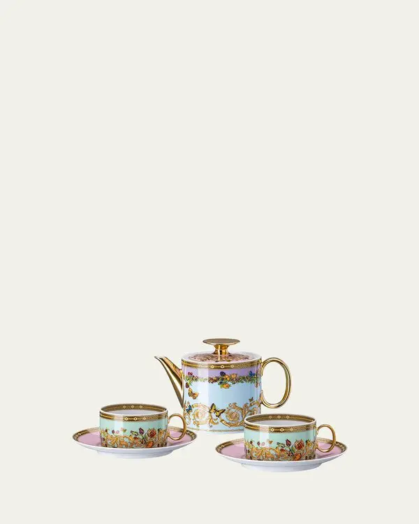 Versace Butterfly Garden Modern Tea Set For Two