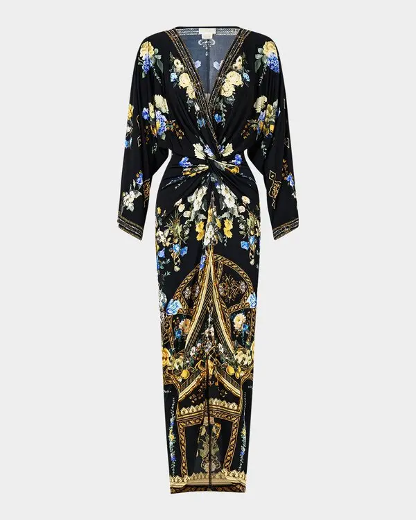 Camilla Long Split Front Twist Dress