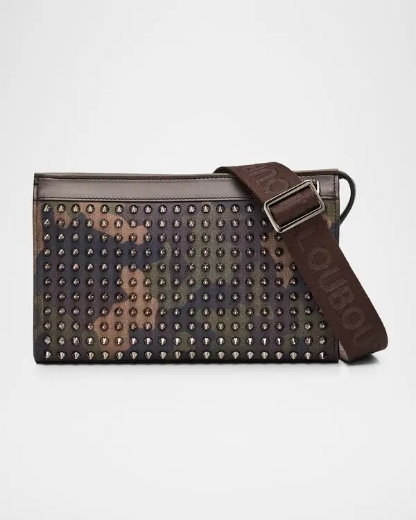 CHRISTIAN LOUBOUTIN Camouflage Leather Crossbody Bag