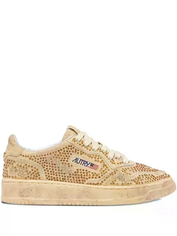 AUTRY Medalist Low Sue Strass Sneakers - Neutrals