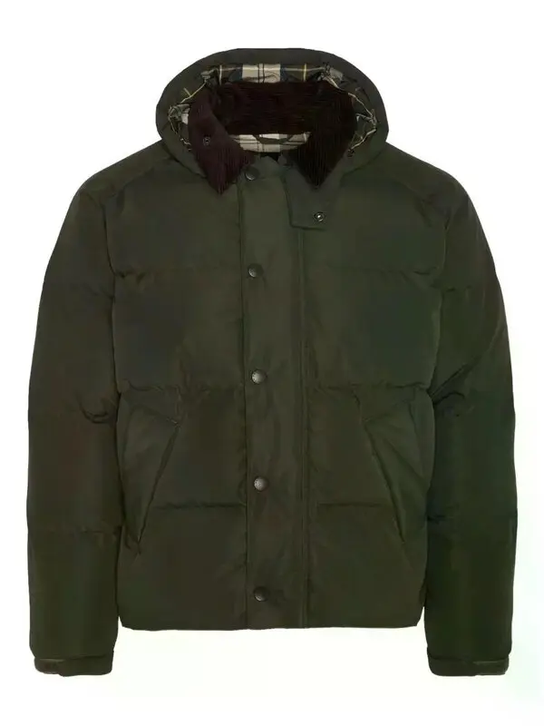 Barbour Hooded Jacket With Corduroy Collar