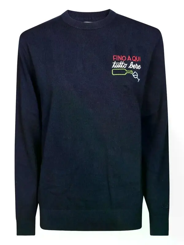MC2 SAINT BARTH Embroidered Sweater - Blue