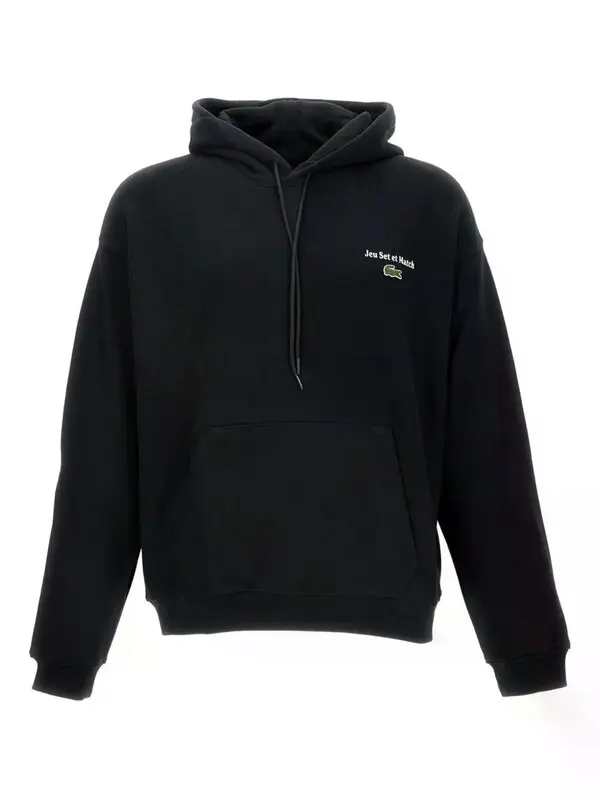 Lacoste Jeu Set Et Match Hoodie - Black