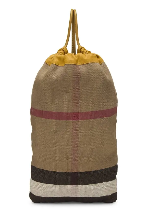 Burberry House Check Canvas Drawstring Backpack