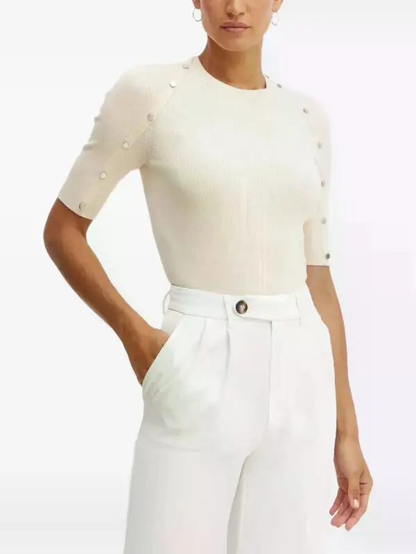 Hugo Boss Button-detailed Ribbed Sweater