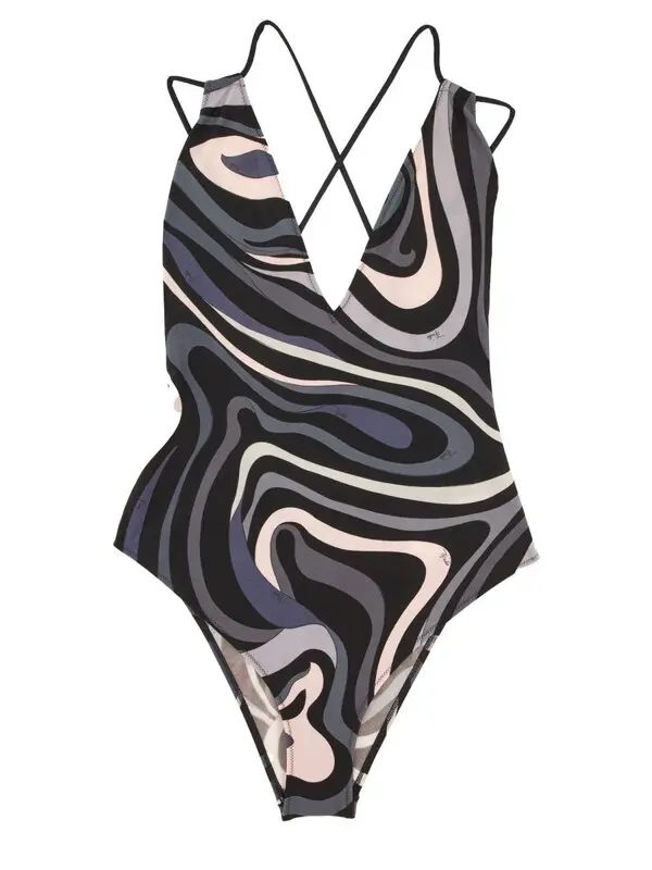 Emilio Pucci Marble Print One-piece Swimsuit