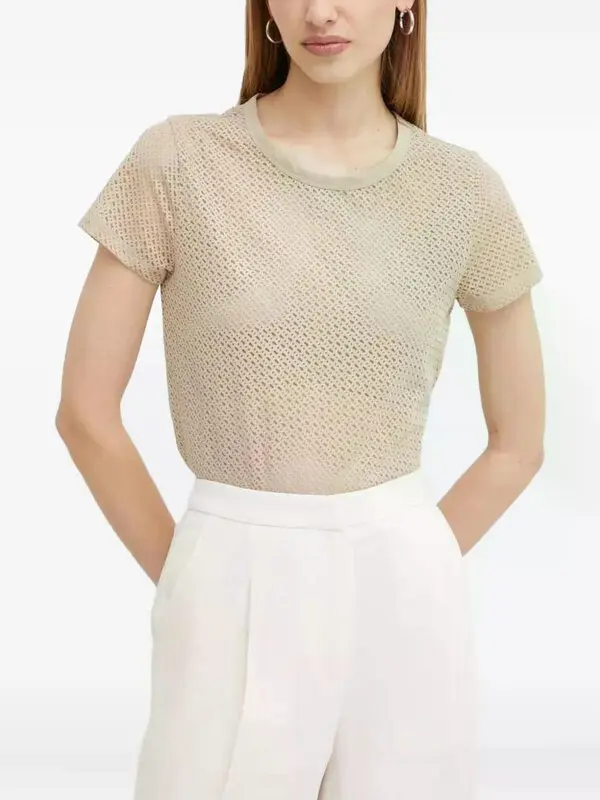 Hugo Boss Openwork Crew-neck T-shirt