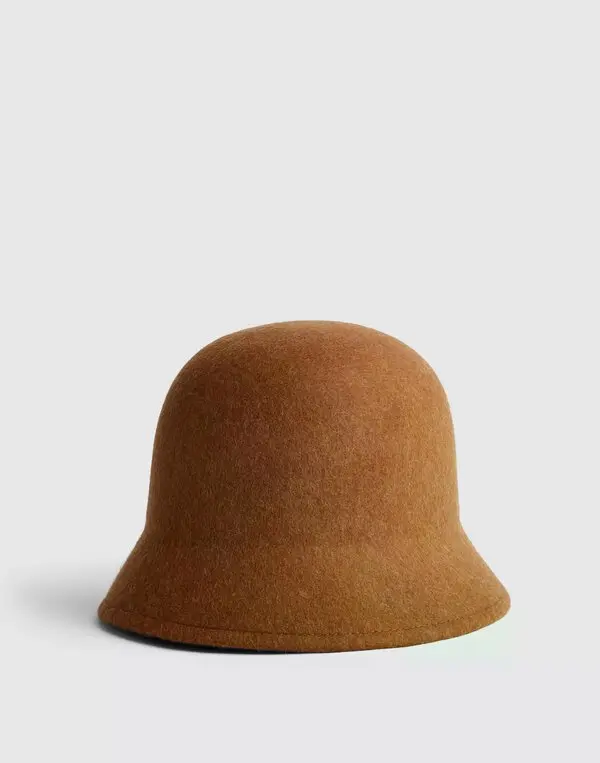 Madewell Felted Wool Bucket Hat - Hthr Camel