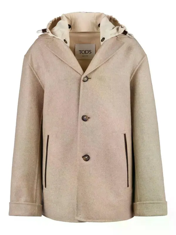 TOD'S Hooded Trimmed Jacket