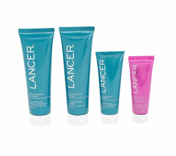 LANCER SKINCARE Lancer The Method Try Me Kit With Caviar Lime Peel 4pc