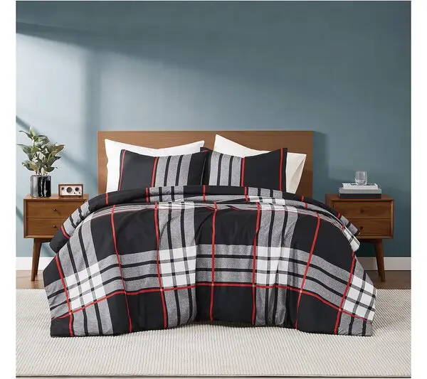 TRULY SOFT Danbury Plaid 3 Piece Full/queen Duv Et Set