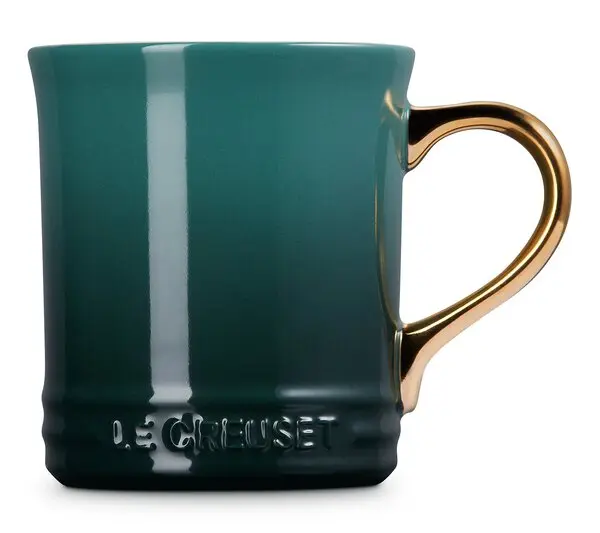 LE CREUSET 14 Oz. Gold Metallic Handle Mug