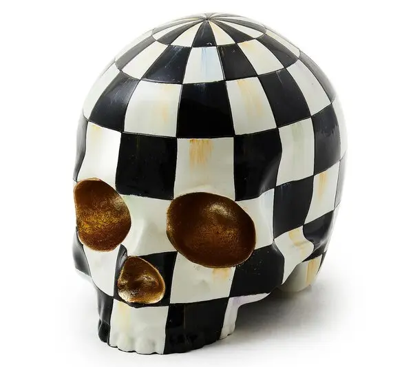MACKENZIE-CHILDS As Is Haunted House Skullfigurine