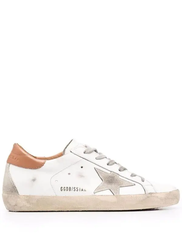 Golden Goose Super-star Leather Upper And Heel Suede Star And Heel