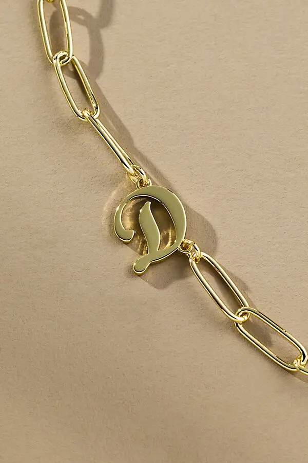 UNCOMMON JAMES Cursive Initial Monogram Necklace - D
