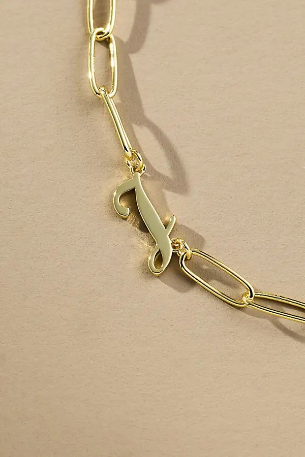 UNCOMMON JAMES Cursive Initial Monogram Necklace - J