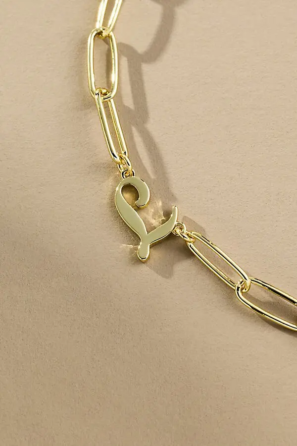 UNCOMMON JAMES Cursive Initial Monogram Necklace - L