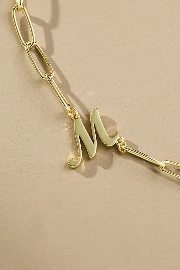 UNCOMMON JAMES Cursive Itil Monogrm Necklce - M