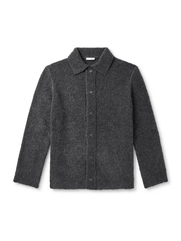 THE ROW Novak Cashmere, Alpaca, And Silk-blend Bouclé Cardigan