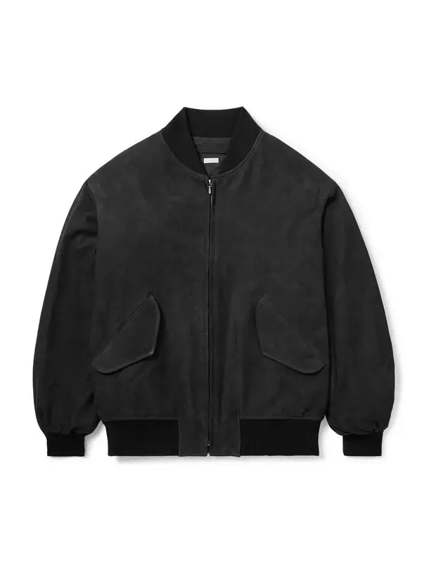 A.PRESSE Nubuck Bomber Jacket