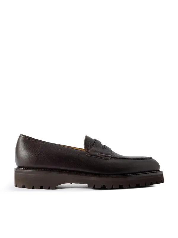 John Lobb Lopez New Standard Full-grain Leather Penny Loafers