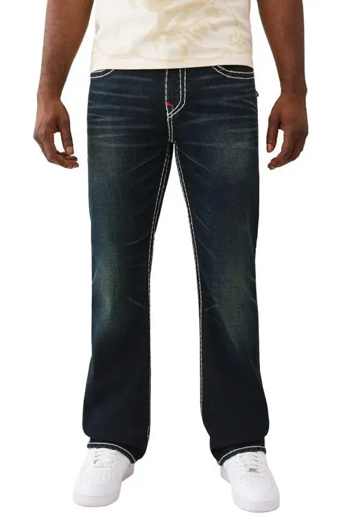 True Religion Billy Super T Flap Relaxed Bootcut Jeans - Midnight Serenade Dark Wash