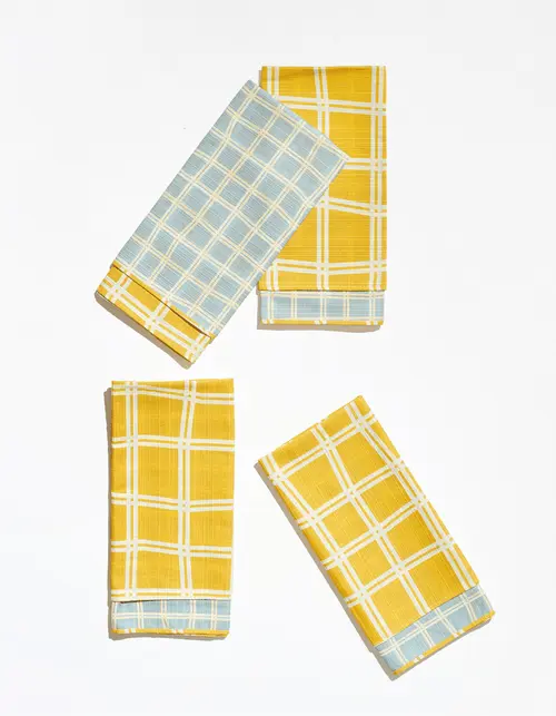 TORTUGA FORMA Grid Dinner Napkinshigh Season Set Of 4 - Sky