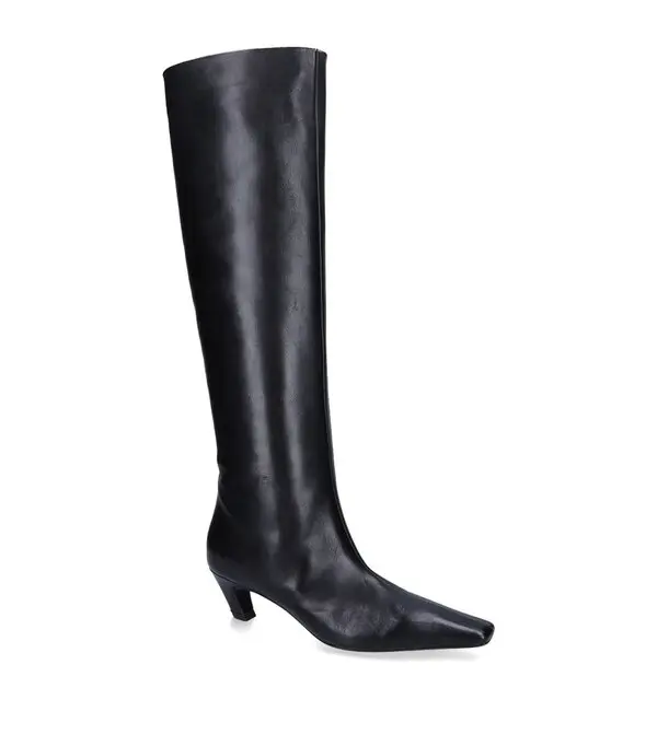 Khaite Leather Davis Knee-high Boots
